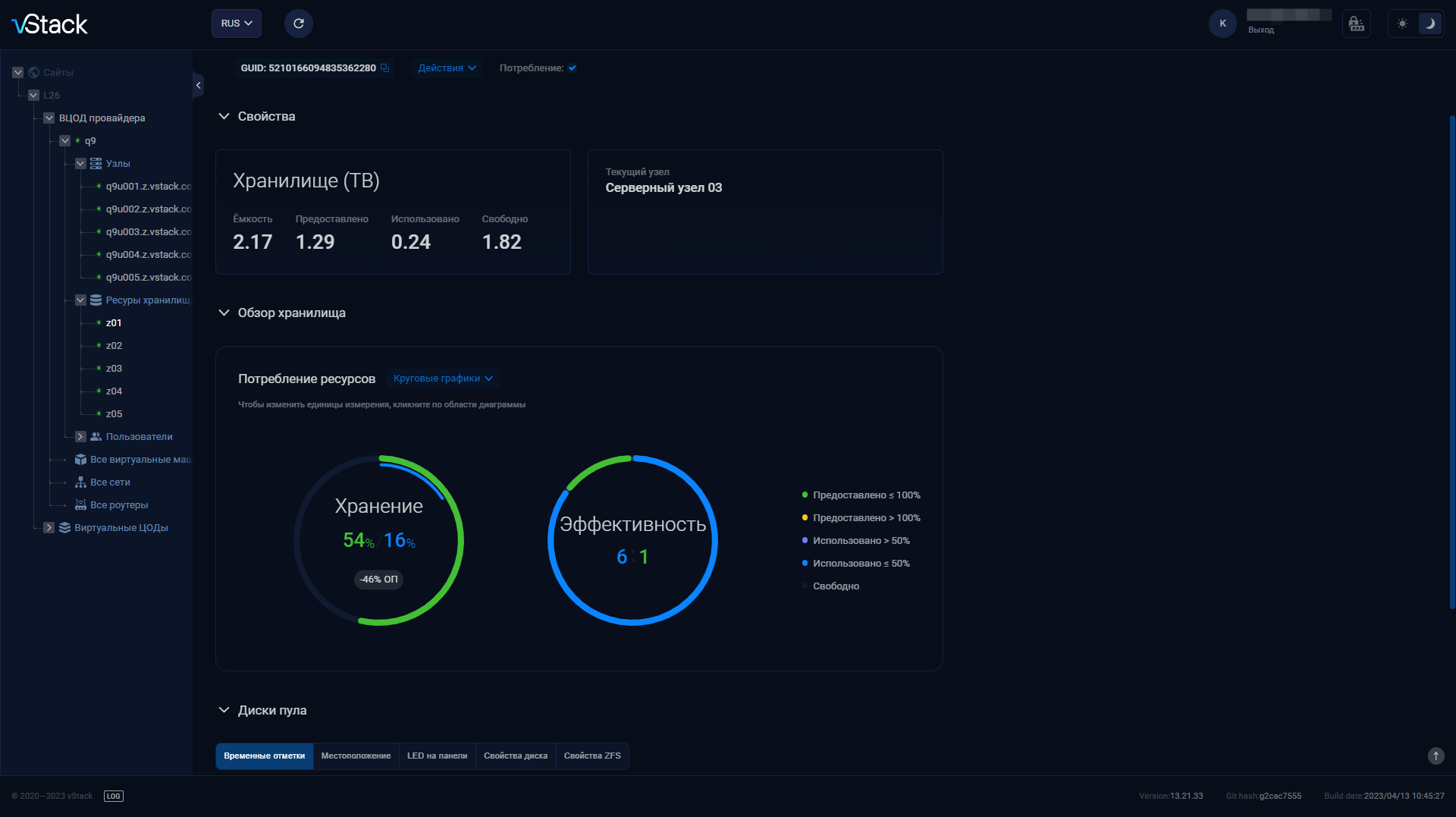 Обзор панели российской платформы для построения виртуальных ЦОДов vStack - vstack.com